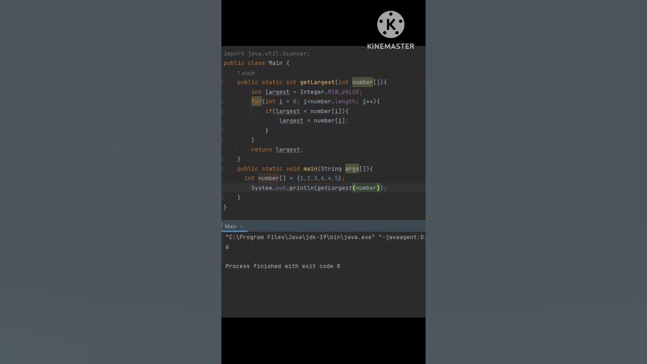 Find largest number with array in java #java - YouTube
