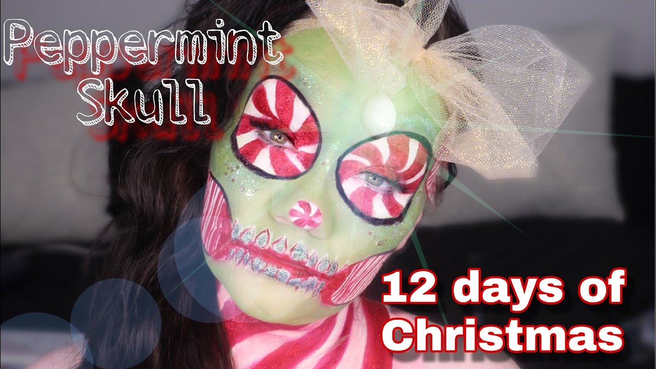 Peppermint Skull - Day 4 of 12 days of Christmas - YouTube