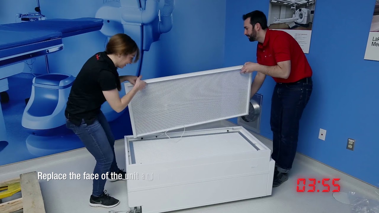 Installation of Exhaust Flow FFU in Retrofit Isolation Rooms - YouTube
