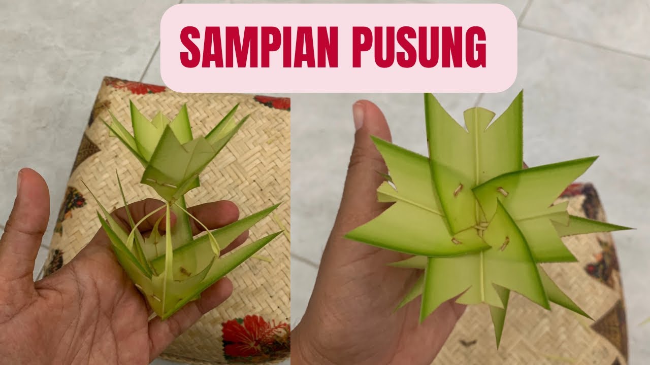 Cara mudah membuat sampian Pusung - YouTube