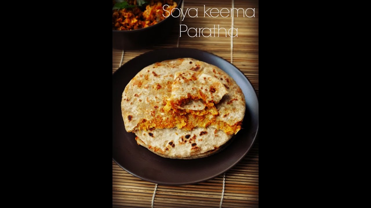 Keema paratha Recipe,How to make soft Soya keema paratha 2015 - YouTube