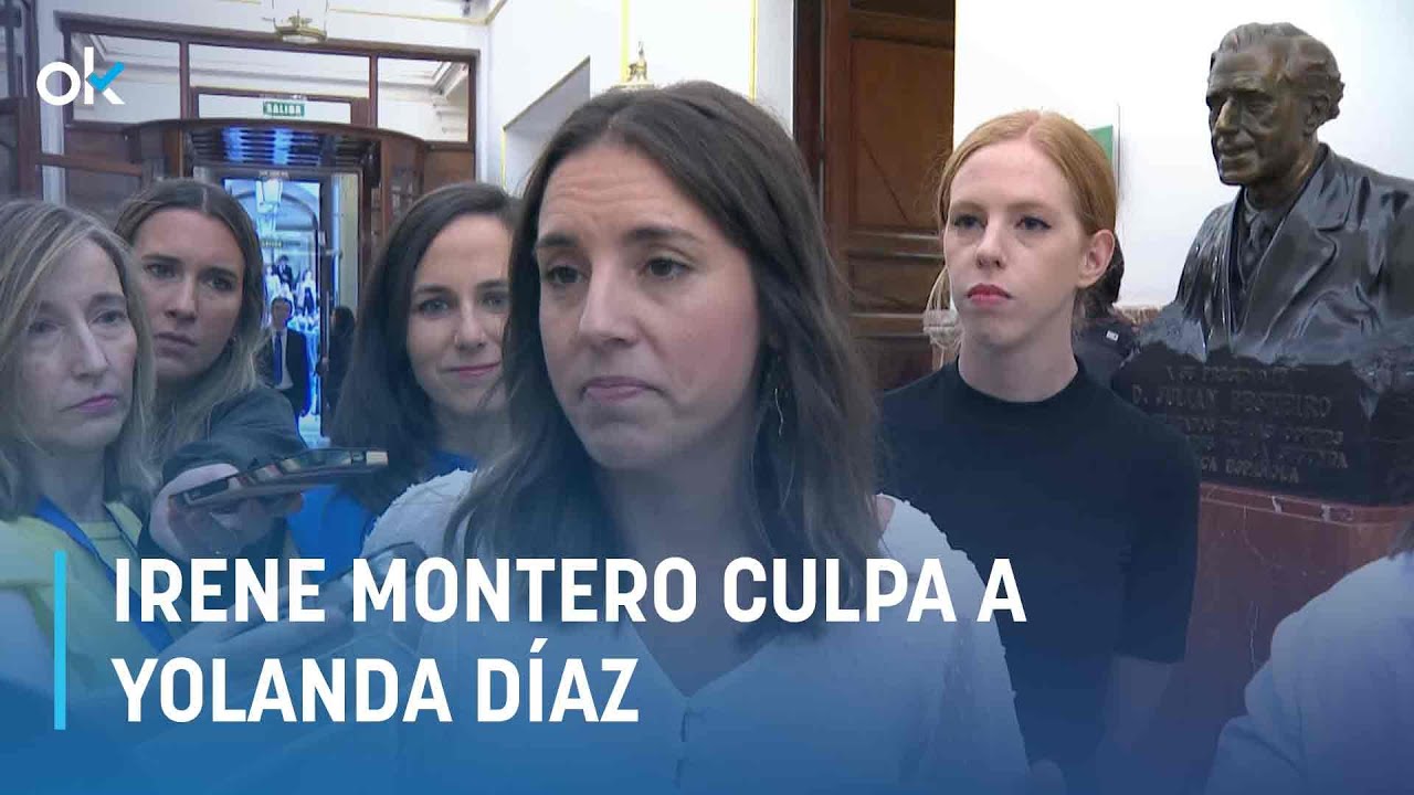 Irene Montero culpa a Yolanda Díaz en el Congreso - YouTube