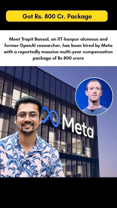 IITian got ₹800 Cr. Package From Meta - YouTube