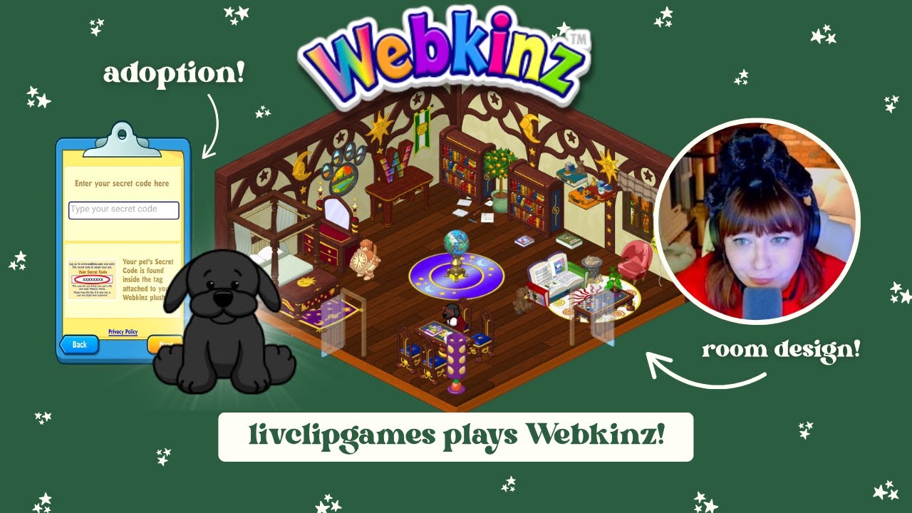 adoption and room design for my black lab! | Webkinz Classic Twitch Vod ...