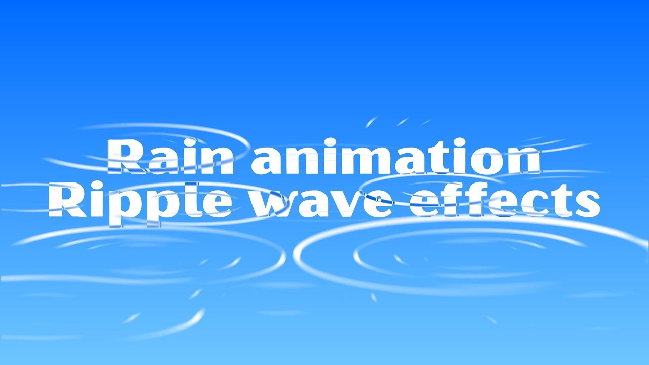 Ripple Wave Effect - Rain Animation in After Effects (No Plugin) - YouTube