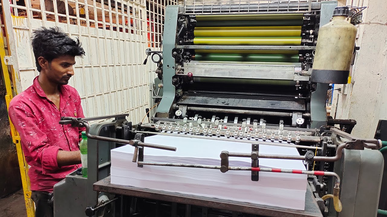 Printing Process with Old Heidelberg MO E Offset Printing Machine by ...