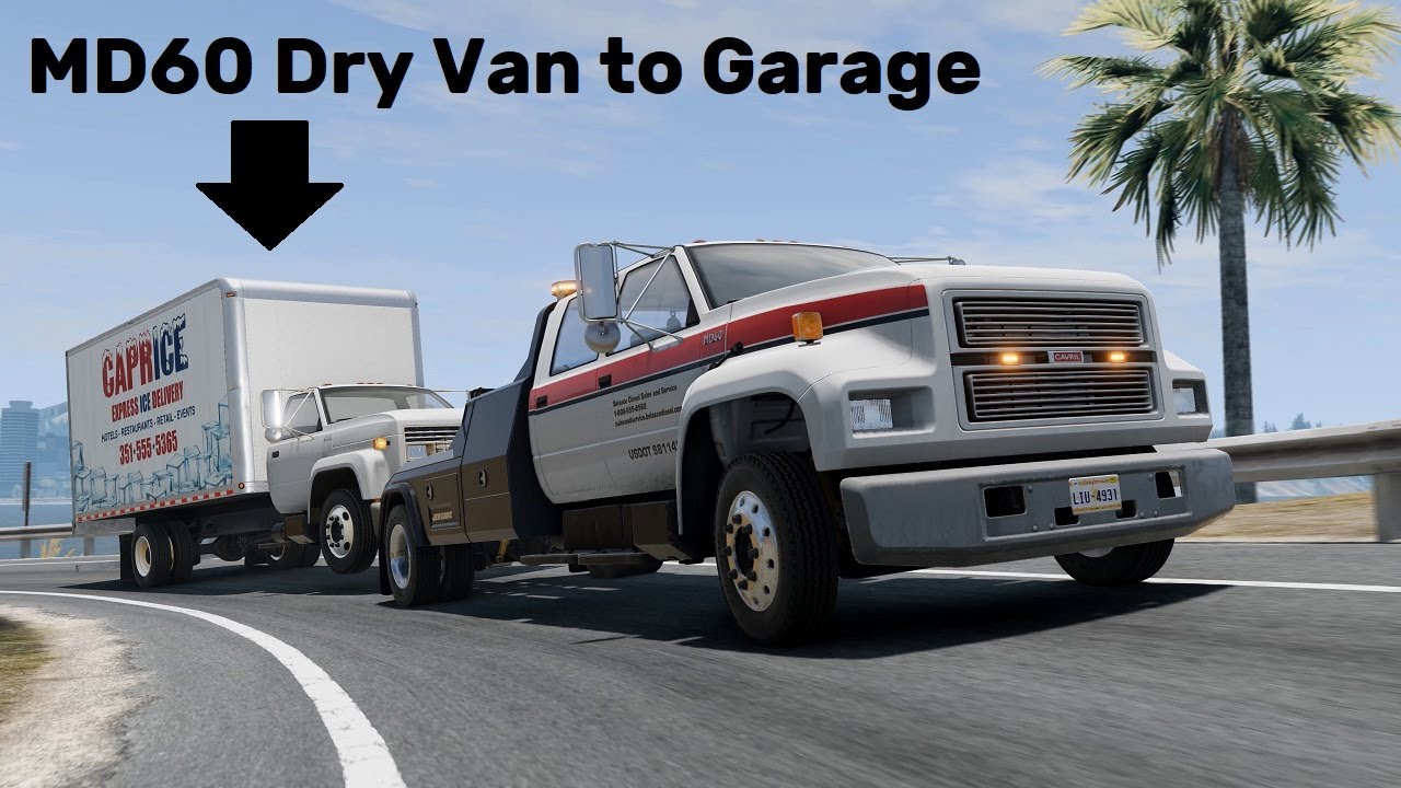 BeamNG.drive (Mod) Freeroam: West Coast, USA - MD60 Dry Van to Garage ...