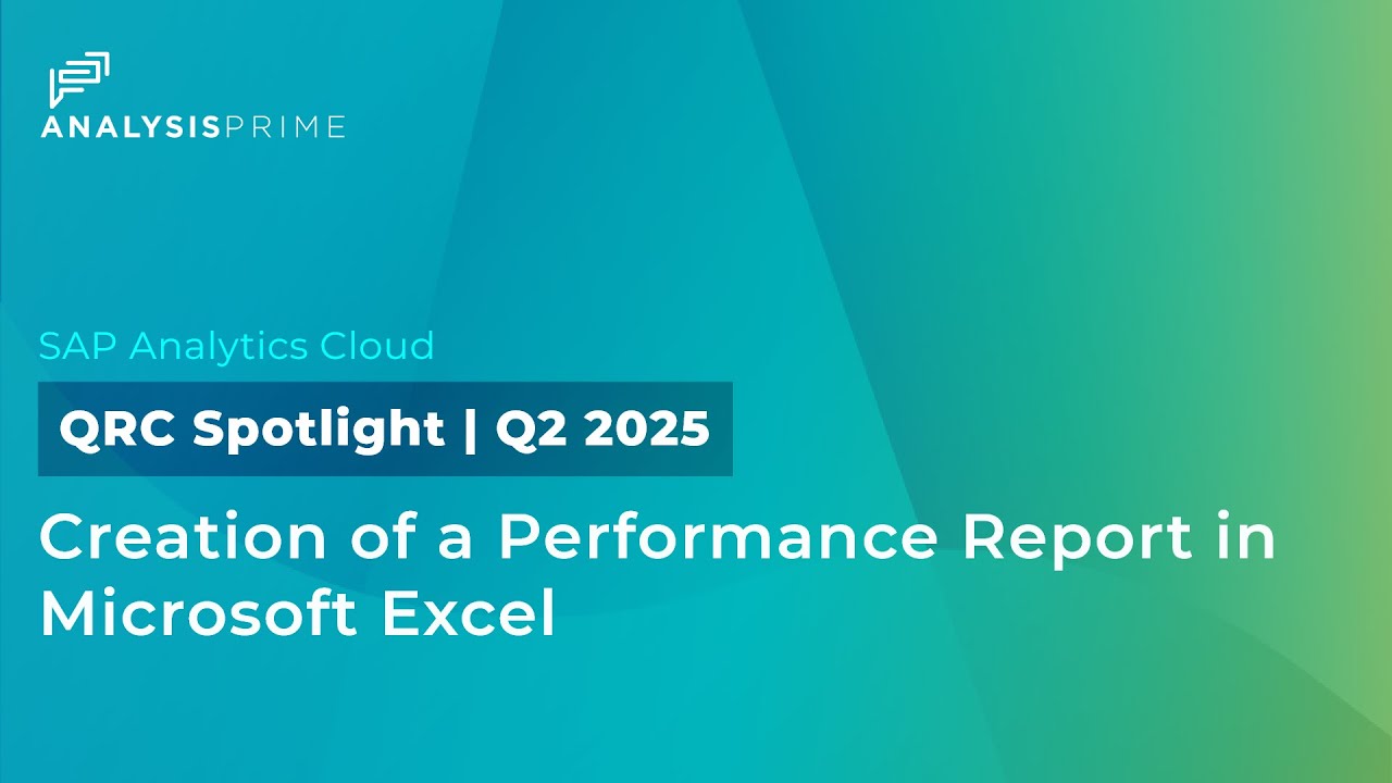 Creation of a Performance Report in Microsoft Excel - YouTube