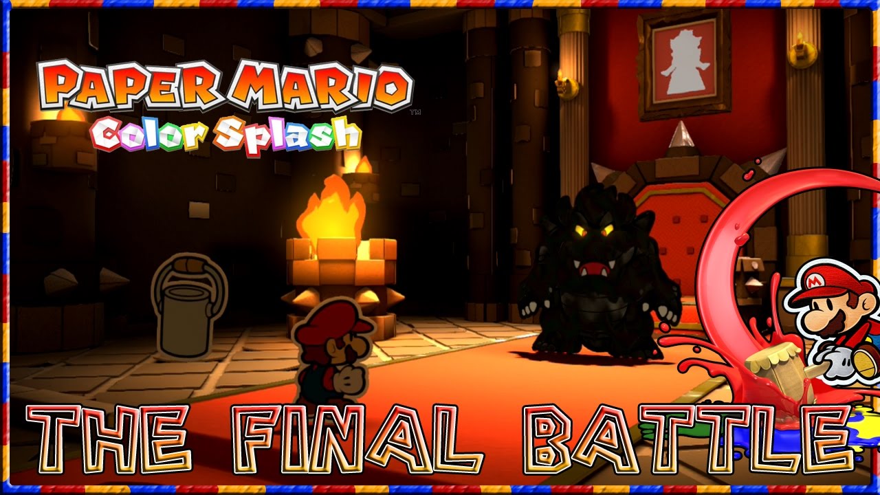 Paper Mario: Color Splash - Factory Destruction, Black Paint Bowser ...