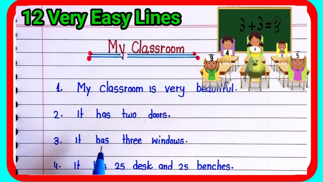 10 lines on my classroom in English| essay on my classroom|my classroom ...
