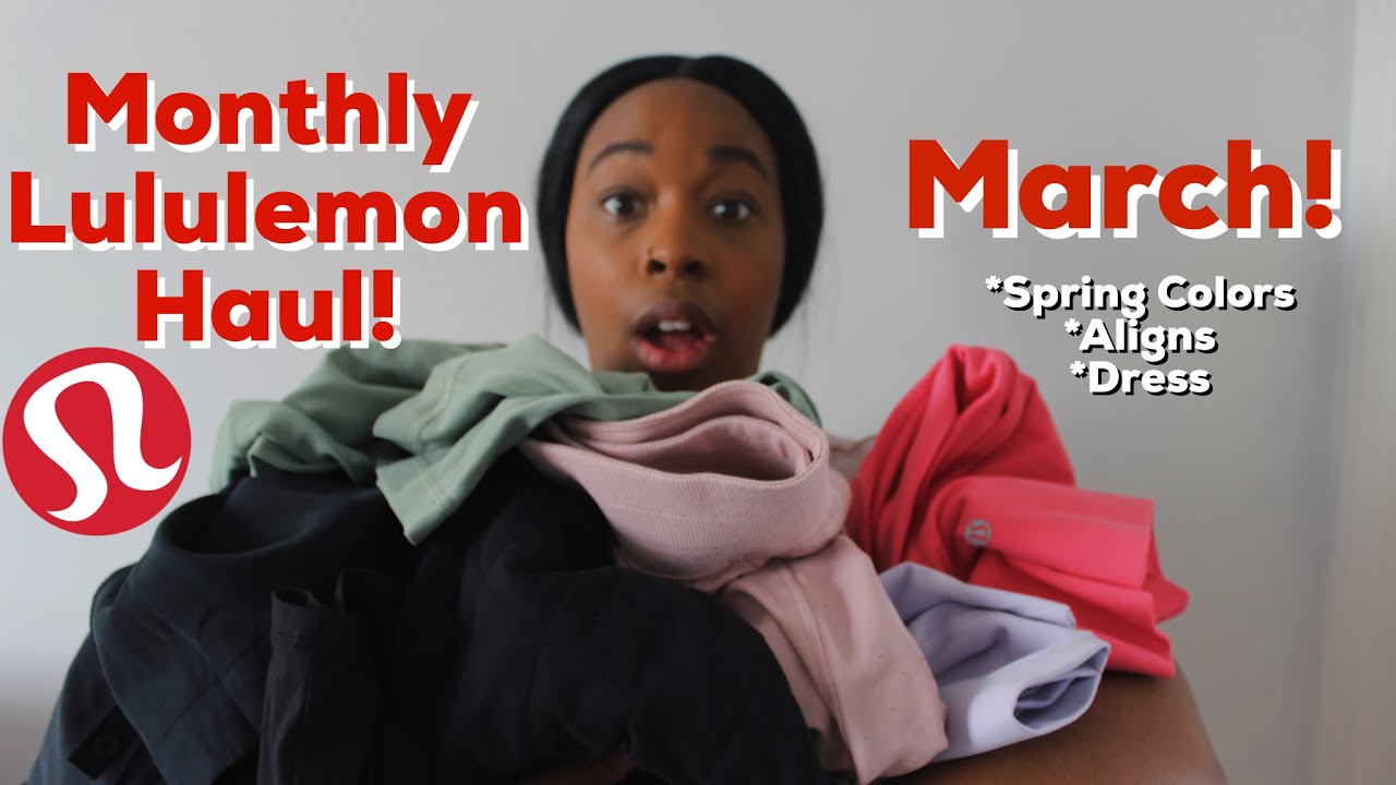 Monthly Lululemon Haul! March | Spring Colours, Aligns, Dresses?! - YouTube