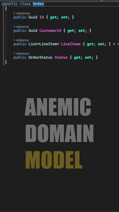 Don't End Up With an Anemic Domain Model #shorts - YouTube