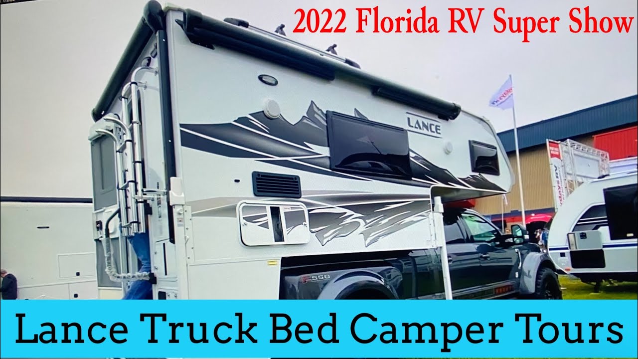 2022 Florida RV Super Show Touring the Lance Truck Bed Campers - YouTube