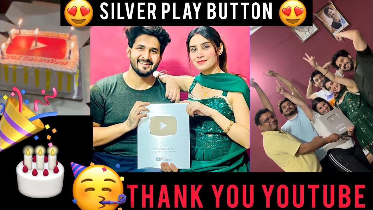 Silver Play Button From Youtube ️|| Family k saath Celebration ...