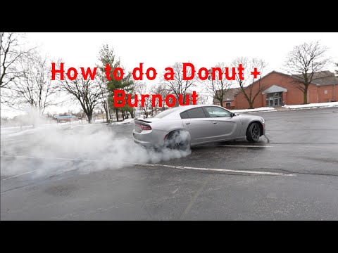 How To Do Donuts and Burnouts in a V6 Charger - YouTube