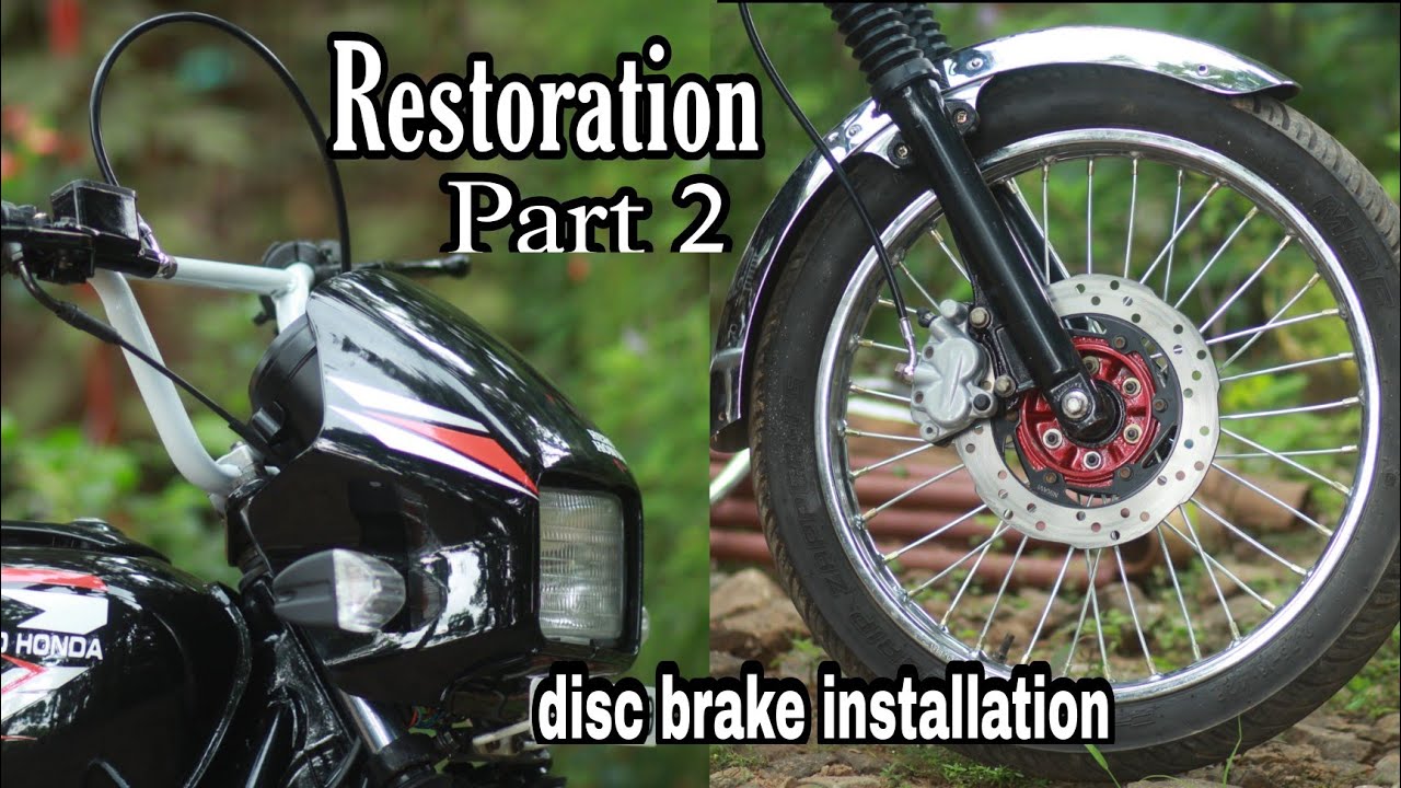 splendor restoration part 2 Disc brake installation #splendor #bike ...