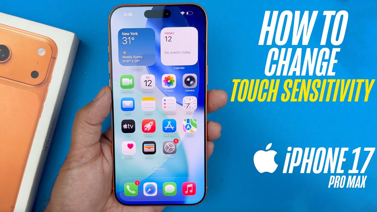 iPhone 17 Pro Max - How To Change Touch Sensitivity - YouTube