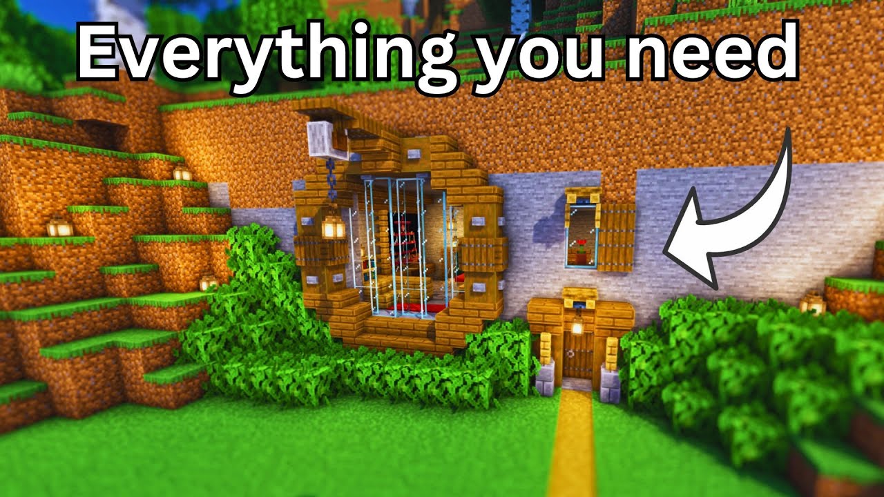 How to Build a Mountain Base in Minecraft - YouTube