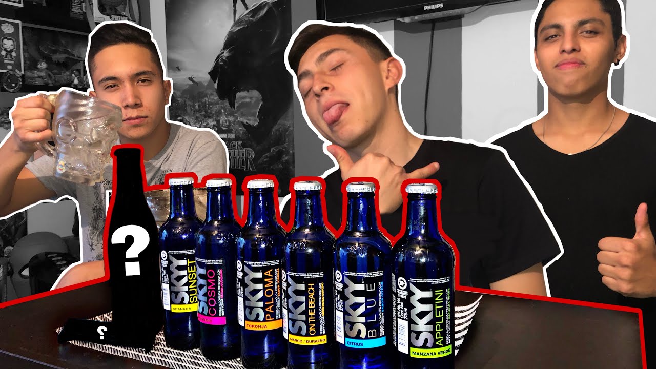 Mezclamos TODOS los sabores de SKYY (vodka)🥭🍋🍏 - YouTube