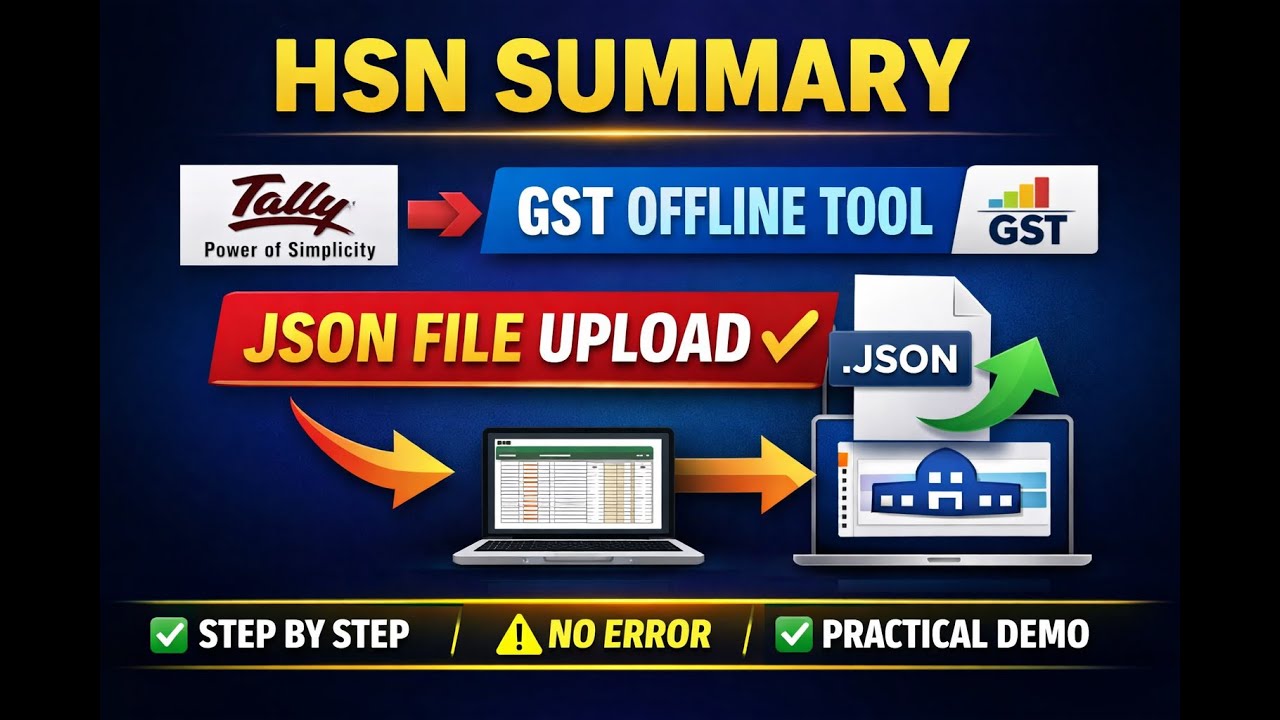HSN Summary Wise Working Process from Tally to GST Offline Tool | JSON ...