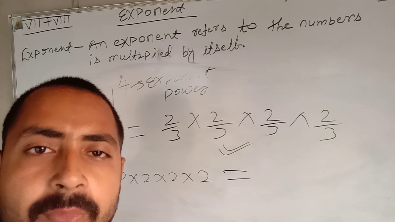 Exponent Class VII & VIII - YouTube