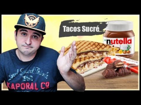 DEGUSTATION TACOSHAKE : TACOS NUTELLA BANANE KINDER BUENO !! - YouTube