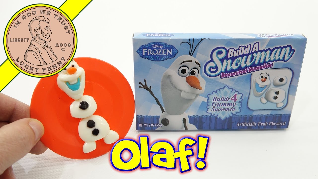 Disney Frozen Olafs Build A Snowman Decorated Gummies Candy - YouTube