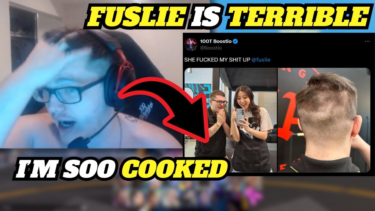 100T Boostio Gets A Haircut From Fuslie - YouTube