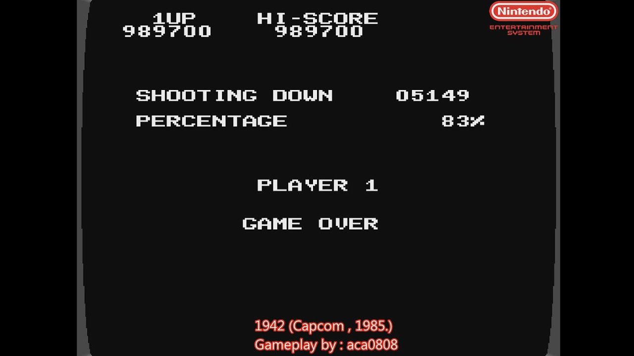 NINTENDO ENTERTAINMENT SYSTEM (NES) # 1942 (CAPCOM , 1985.) # 989.700 ...