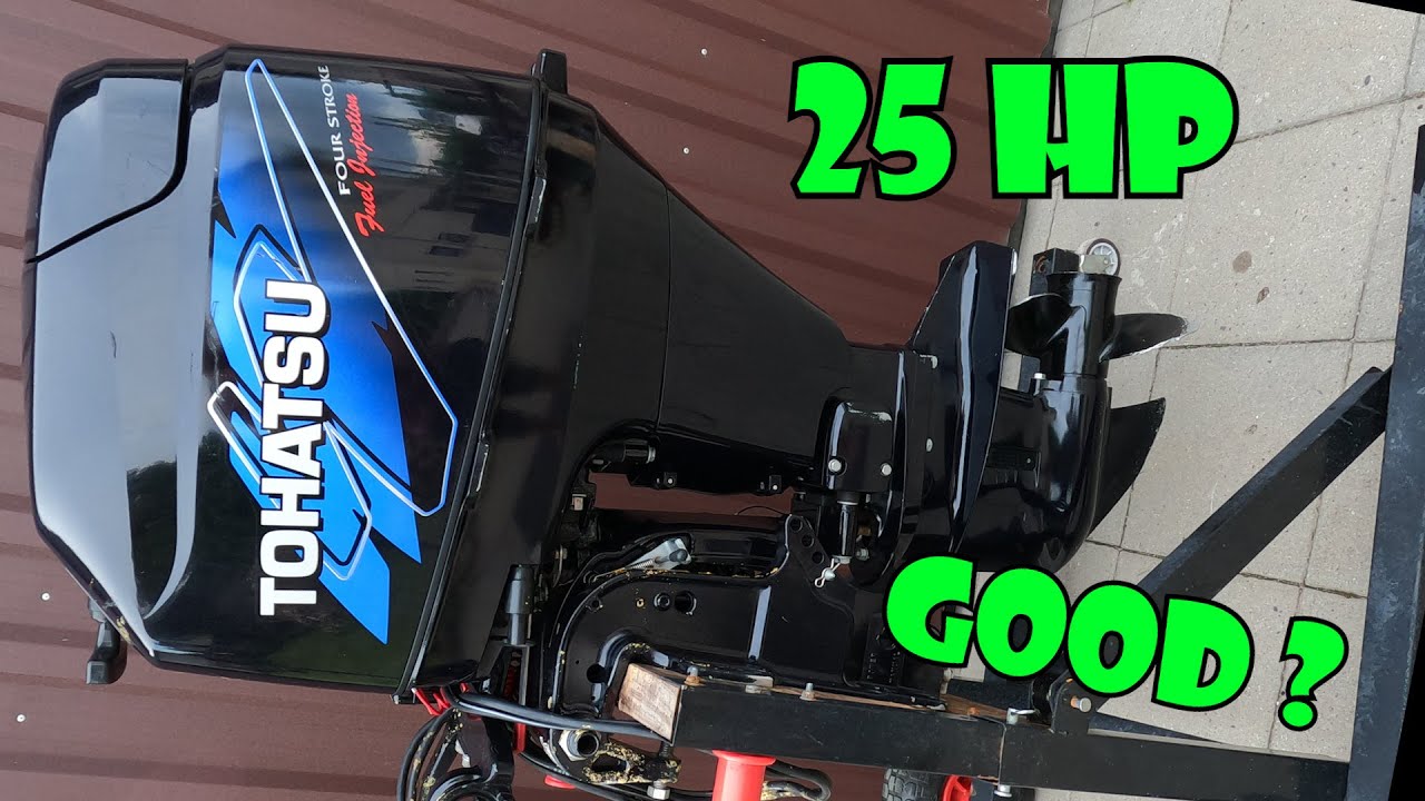 TEST IN A TANK OUTBOARD MOTOR TOHATSU 25 HP EFI 4 STROKE - YouTube