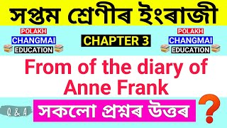 From the diary of Anne Frank - Class 7 English Chapter ... | Doovi