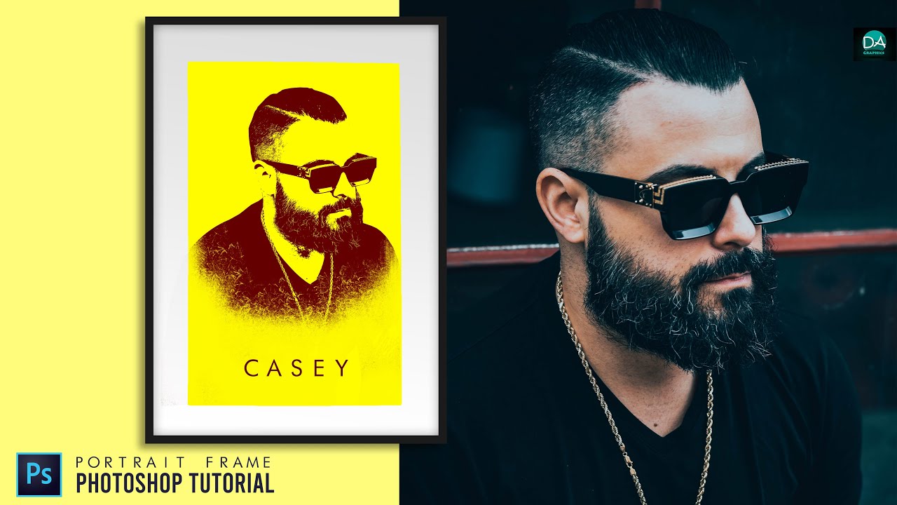 PHOTOSHOP PORTRAIT ART WALL FRAME | PHOTOSHOP TUTORIAL - YouTube
