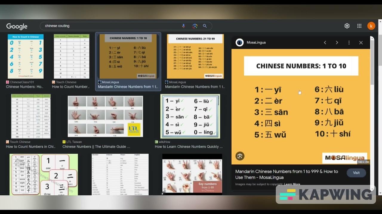 chinese counting part 3 - YouTube