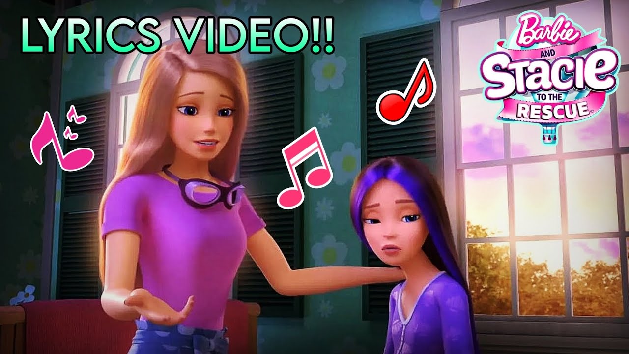 "In Between" LYRICS VIDEO!! 🩷🩵 Barbie and Stacie to the Rescue (2024) 🍰 ...