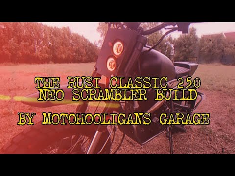 THE RUSI CLASSIC 250 NEO SCRAMBLER BUILD BY MOTOHOOLIGANS GARAGE - YouTube