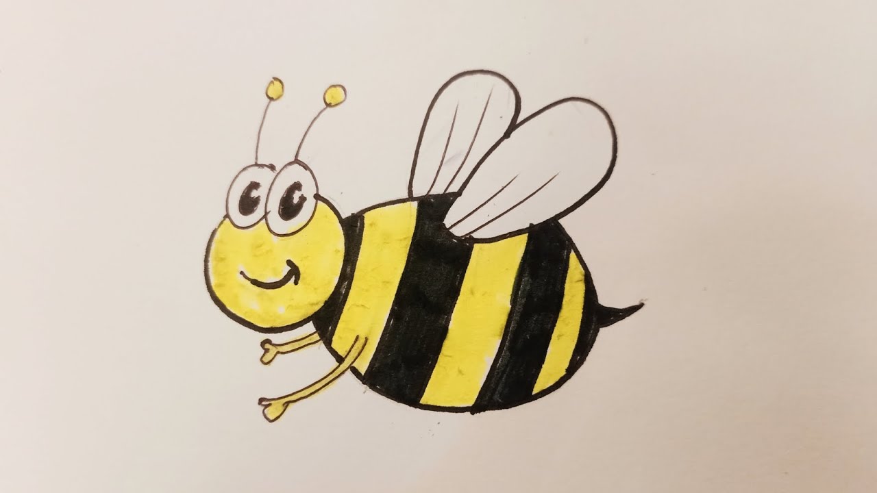 Easy Bumble Bee drawing !! - YouTube