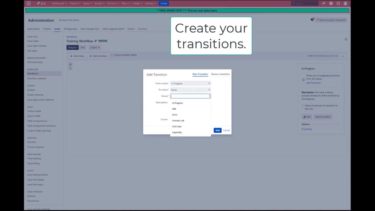 Jira Training | How to create a workflow - YouTube