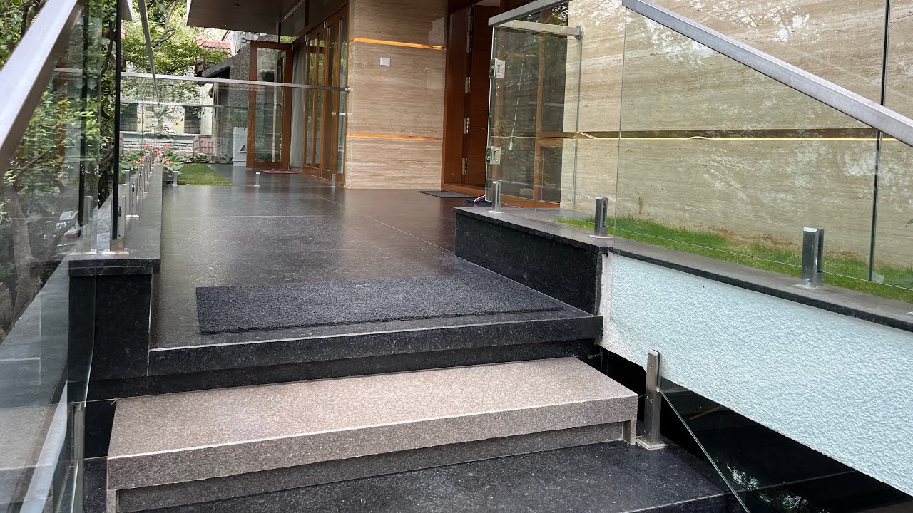 House Main Entrance staircase and railing design - YouTube
