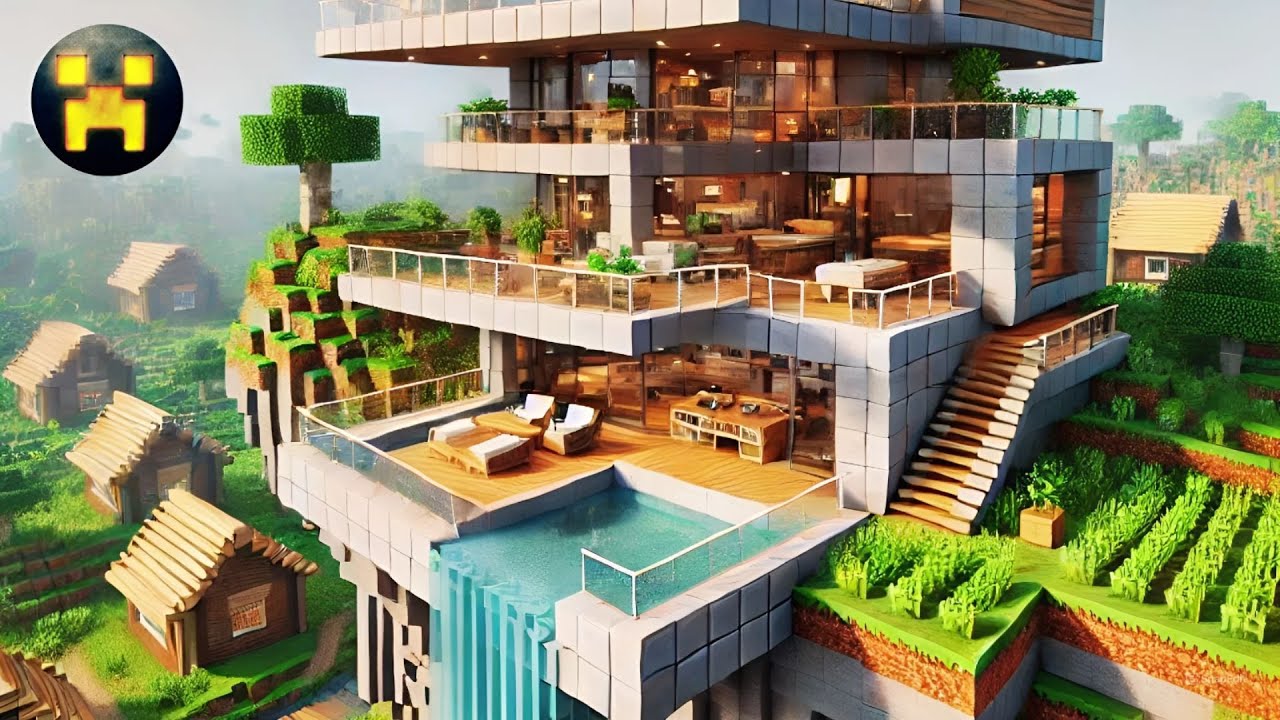 ⛏️ Minecraft build tutorial :: ⛰️ How to Build a Super Cool Cliffside ...