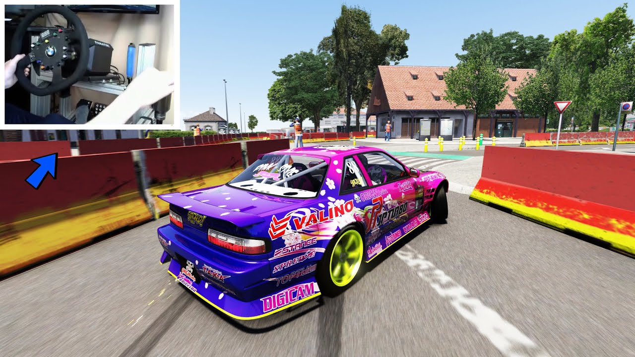 Drifting Pink Style S13 Through An Old Town - Assetto Corsa - Fanatec ...