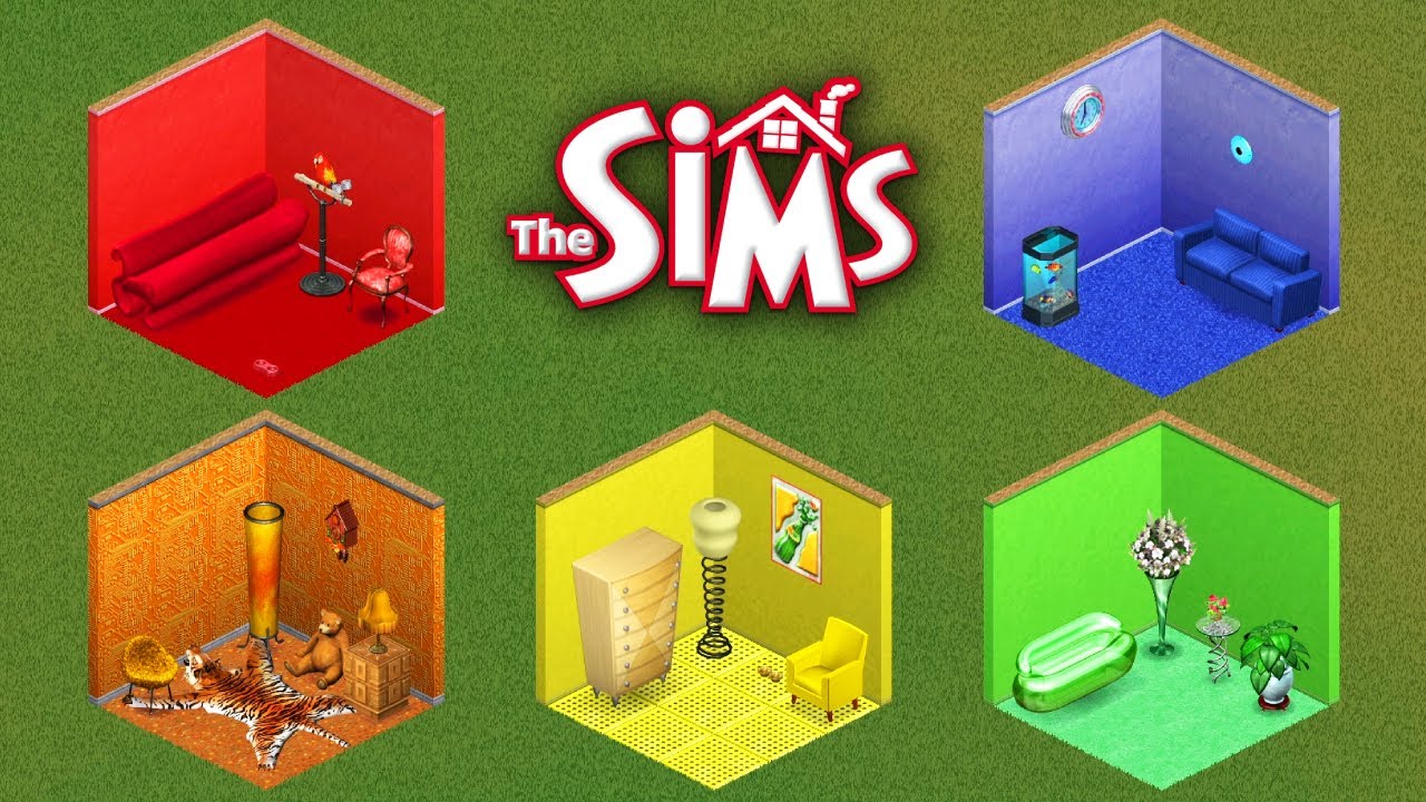 Each Room is a Different Color in The Sims 1! (Build Challenge) - YouTube