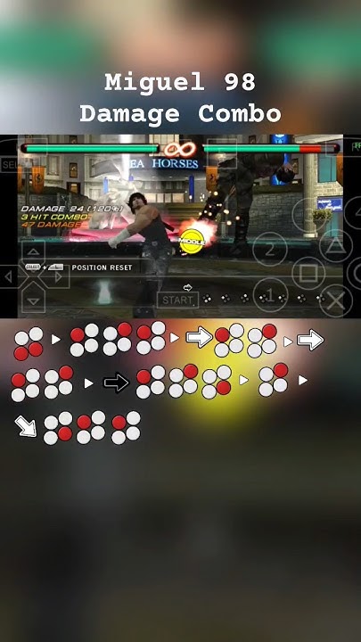 Miguel 98 Damage Combo | TEKKEN 6 #tekken #tekken6 #combo #psp #pspemulator - YouTube