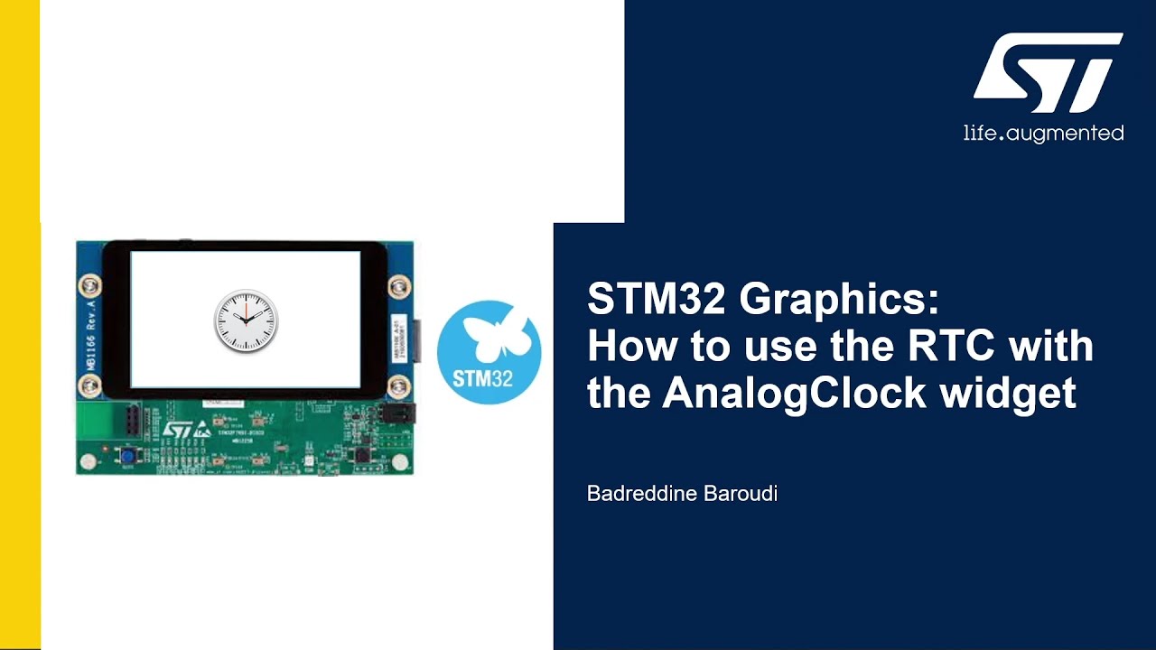 Stm32 Graphics How To Use The Rtc With The Analogclock Widget Youtube 6117