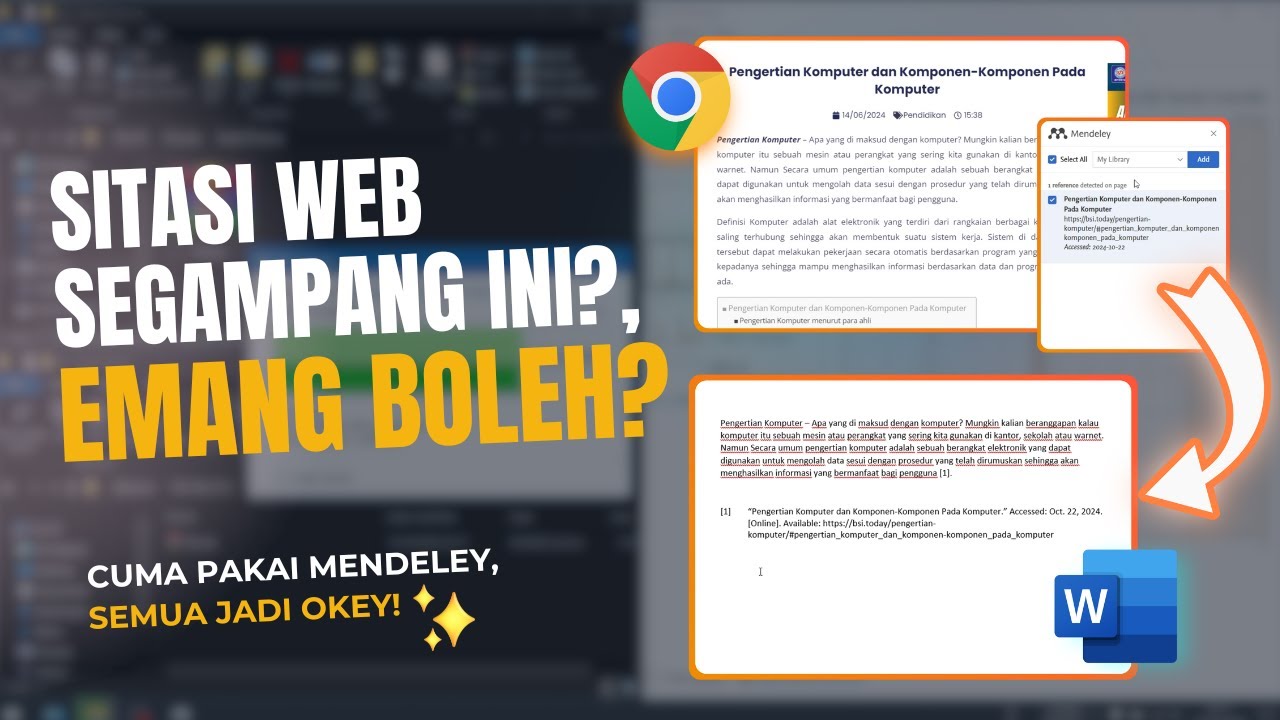 Ternyata Segampang Ini!, Cara Sitasi Kutipan Dari Web ke Microsoft Word ...