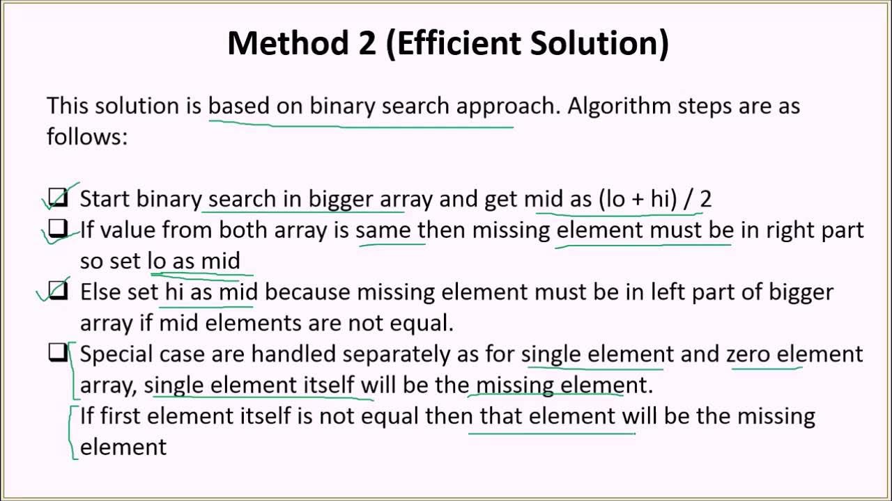 Find lost element from a duplicated array | GeeksforGeeks - YouTube