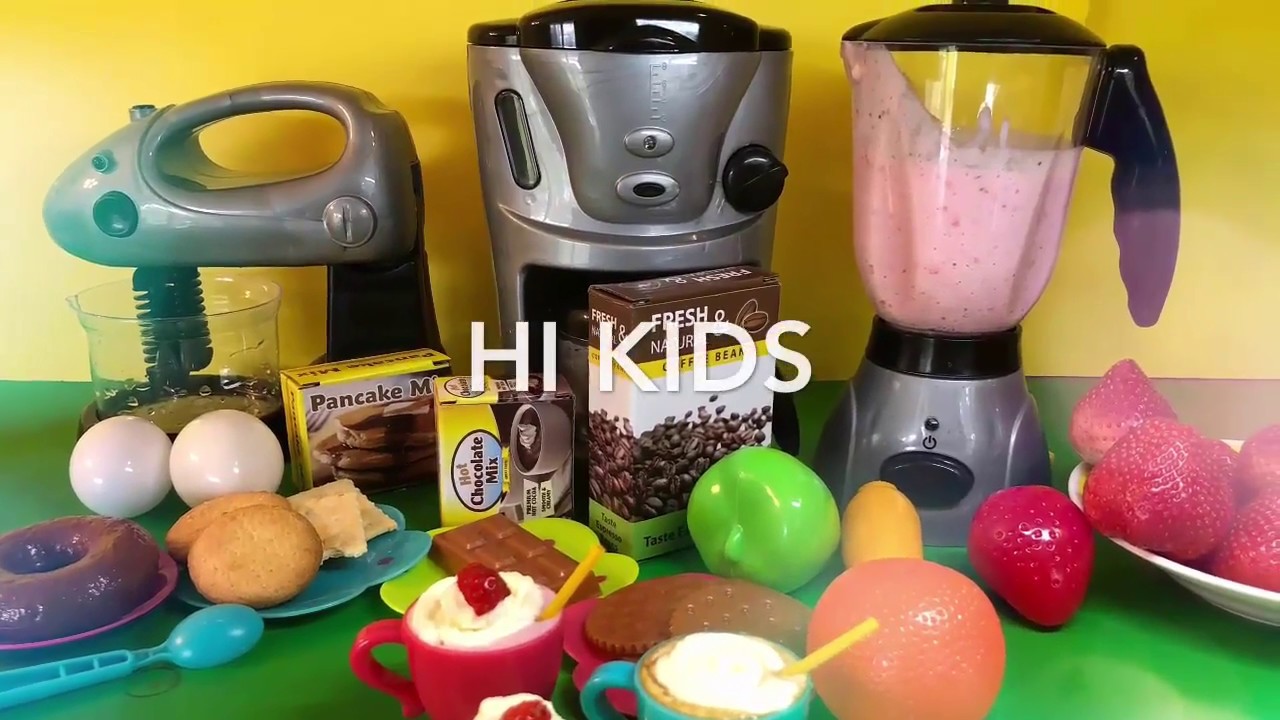 Toys For Kids Making cake, coffee & strawberry milkshake Kitchen ...