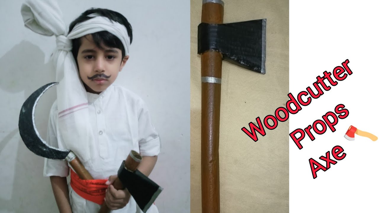 How to Make a DIY Cardboard Axe | Fancy dress Woodcutter with Props, # ...