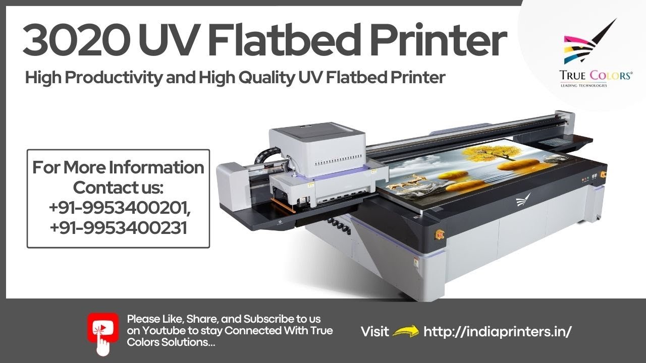 3020 UV Flatbed Printer...UV Flatbed Printing Machine. True Colors UV ...