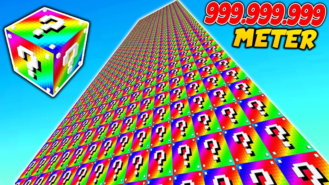 999.999.999 METER REGENBOGEN LUCKY BLOCKS TURM - Minecraft - YouTube