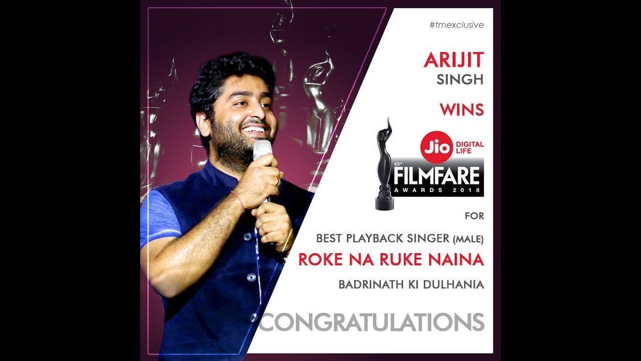 Filmfare Awards 2018 | Arijit Singh singing | receiving award - YouTube